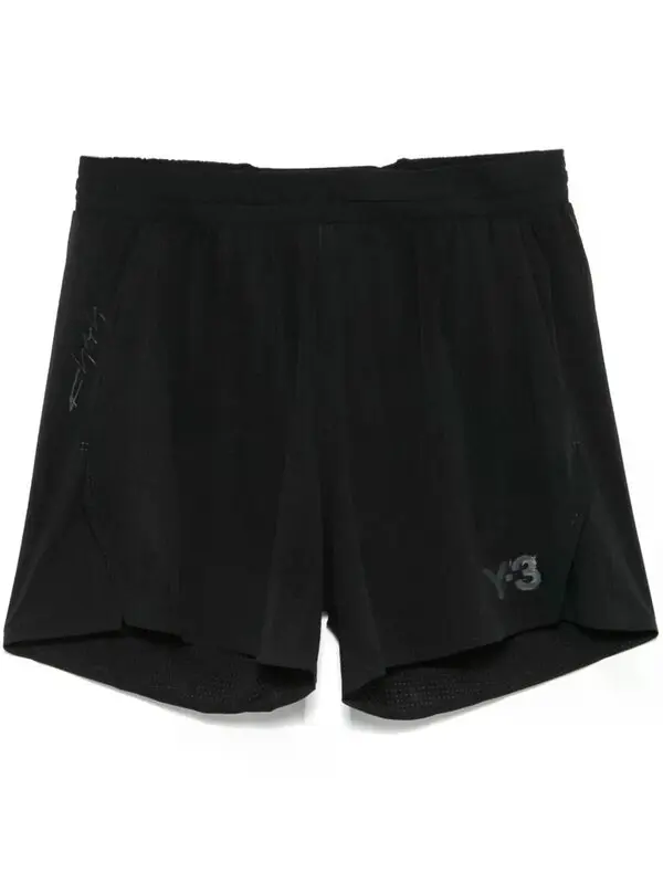 Y3 Perforated-design Shorts