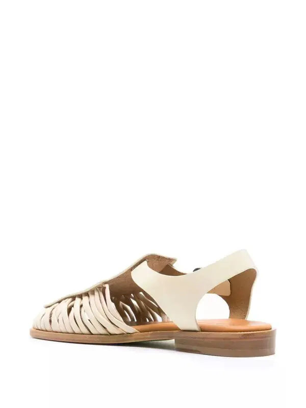 Hereu Alaro Caged Leather Sandals - Neutrals