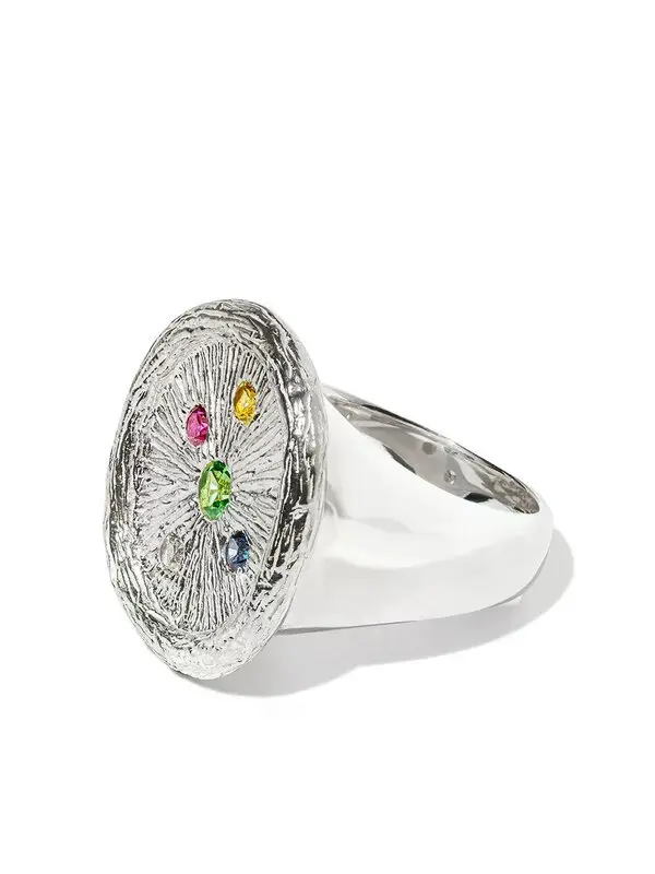 BLEUE BURNHAM Plants See Better Sapphire Signet Ring - Silver