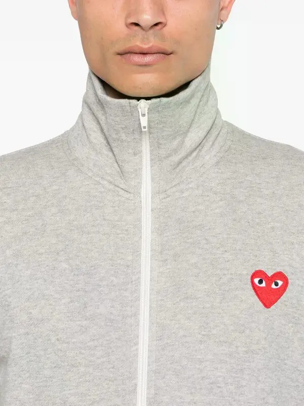 Play Comme Des Garcon Heart-patch Sweatshirt