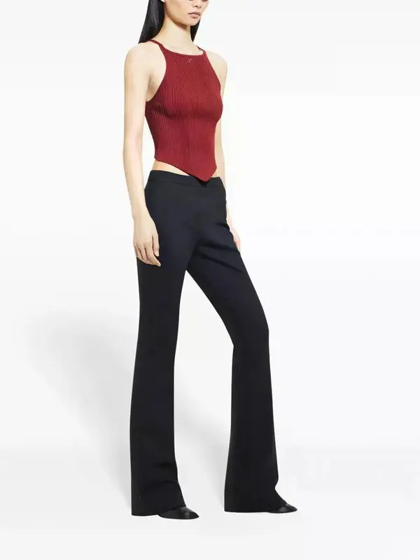 COURREGES Pointy Rib-knit Tank Top