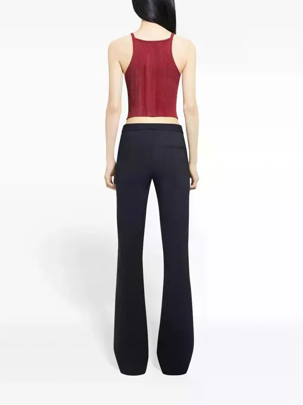 COURREGES Pointy Rib-knit Tank Top