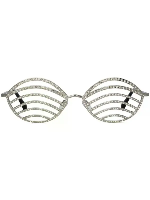 Linda Farrow Party Goddess Cat-eye Sunglasses - Silver