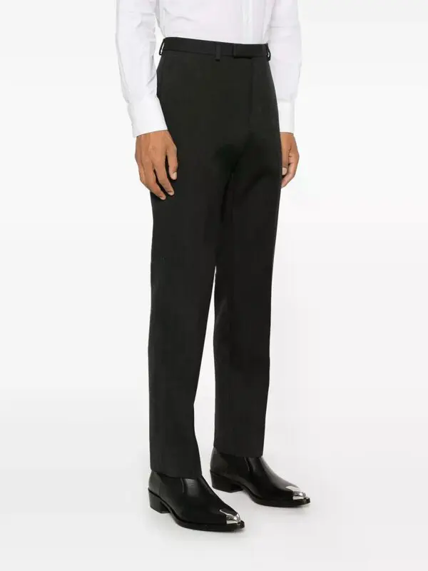 Gucci Logo-embroidered Wool Trousers