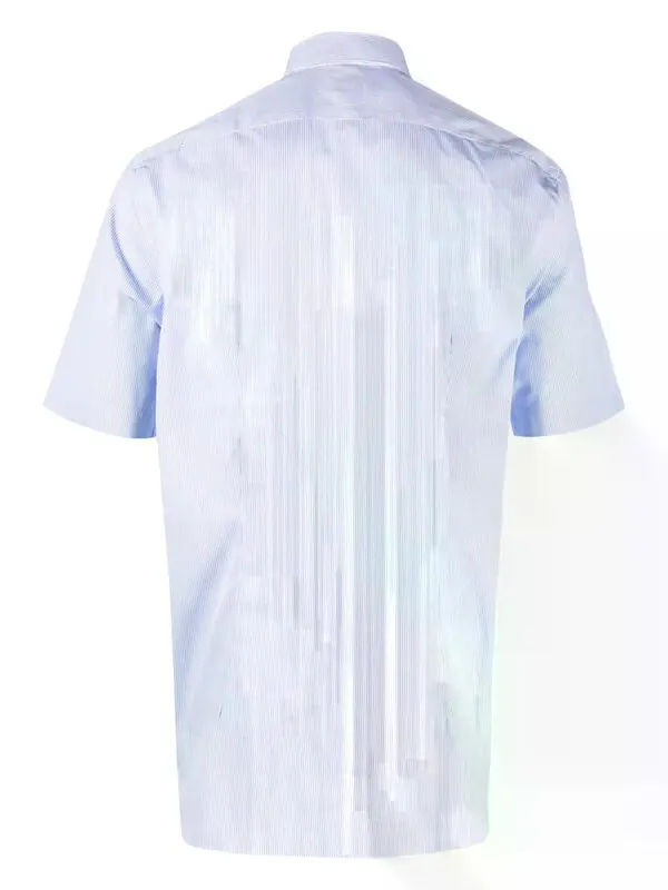 XACUS Striped Short-sleeve Cotton Shirt