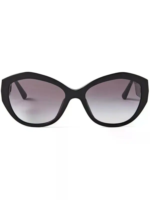 JIMMY CHOO Anahi Geometric Sunglasses - Black