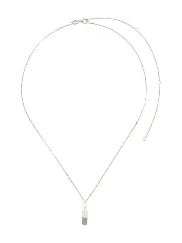 TRUE ROCKS Mini Pill Pendant Necklace - Silver