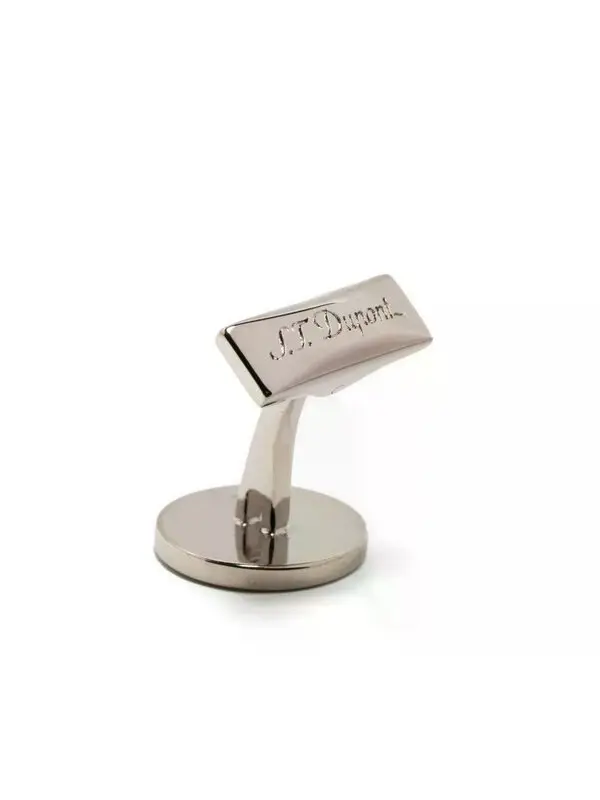 S.t. Dupont Engraved-logo Oval Cufflinks