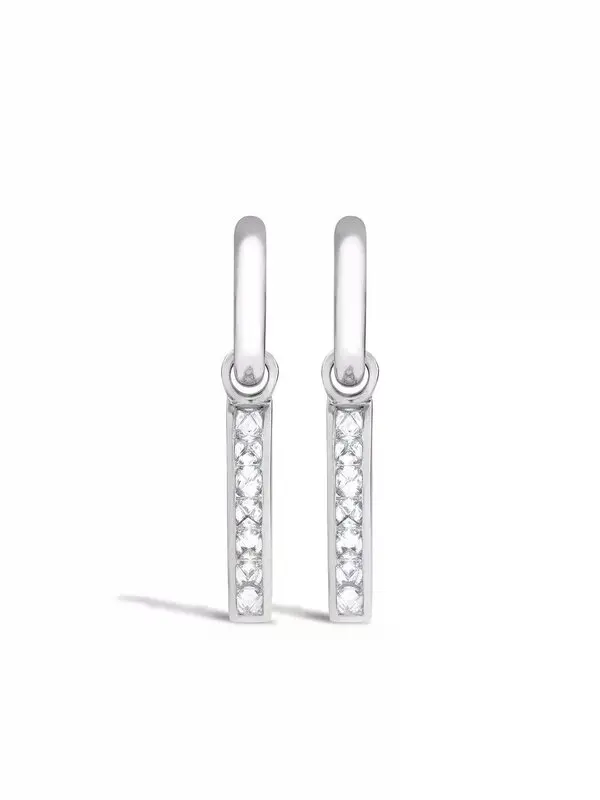 PRAGNELL 18kt White Gold Rockchic Diamond Earrings - Silver