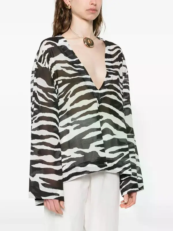 Attico Zebra-print Blouse