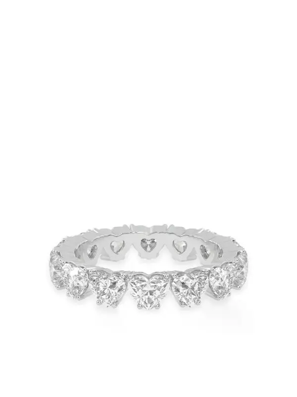 VEYNOU 18kt Recycled White Gold Cara Memory Diamond Ring - Silver