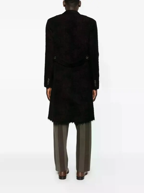 UMA WANG Frayed Double-breasted Coat