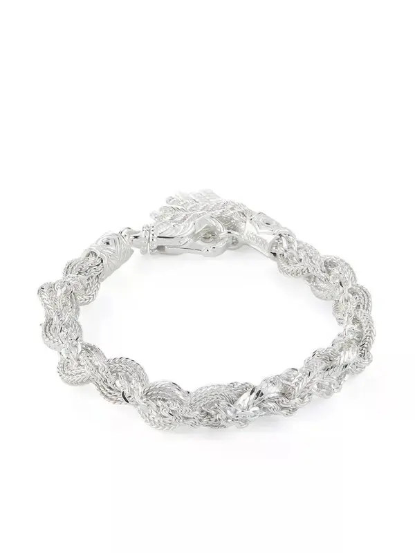 Emanuele Bicocchi Medium Braided Bracelet - Silver