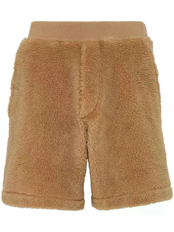 Dsquared2 Elasticated-waist Faux-shearling Shorts