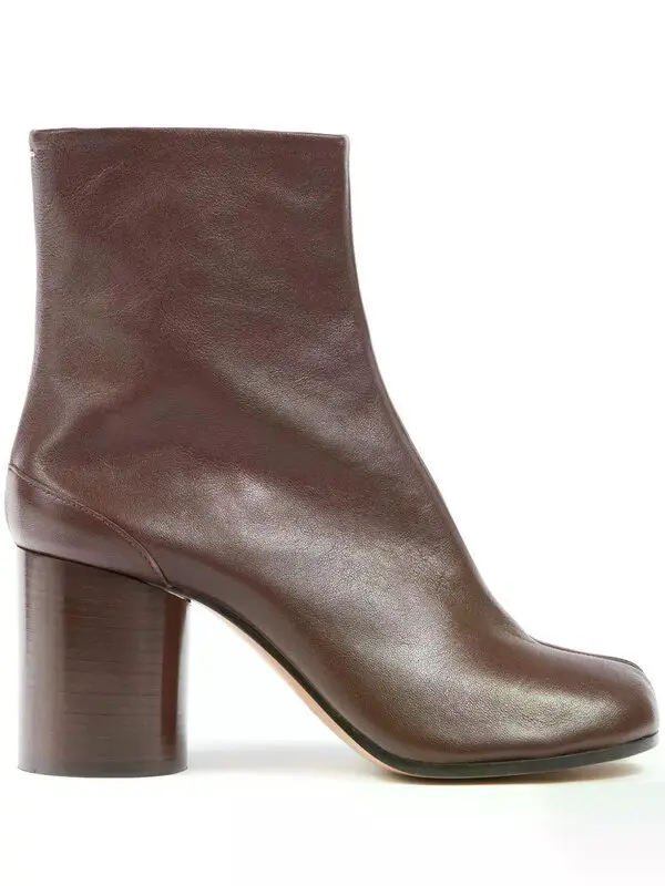 MAISON MARGIELA Tabi 80mm Leather Ankle Boots - Brown