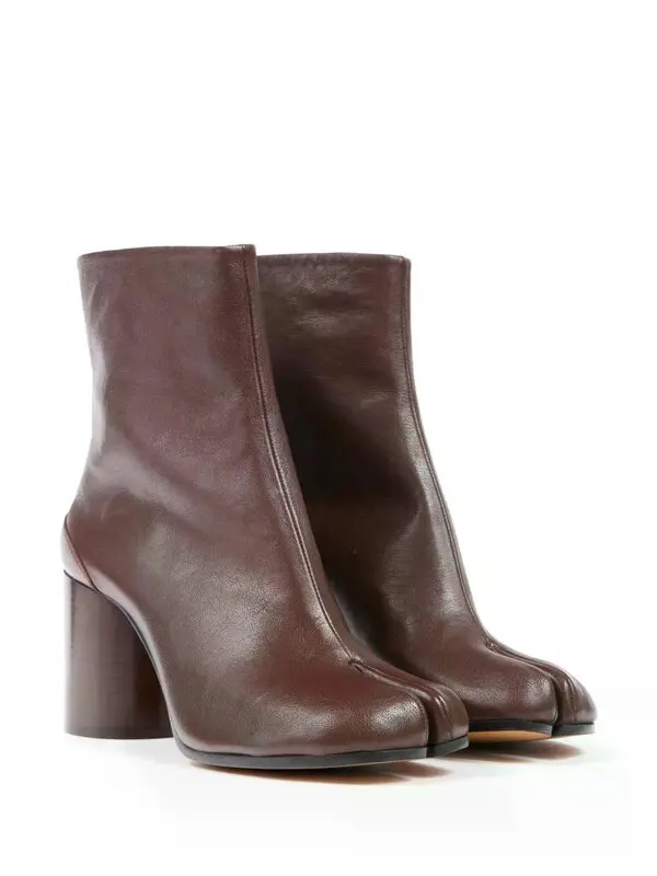 MAISON MARGIELA Tabi 80mm Leather Ankle Boots - Brown