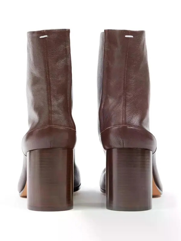 MAISON MARGIELA Tabi 80mm Leather Ankle Boots - Brown