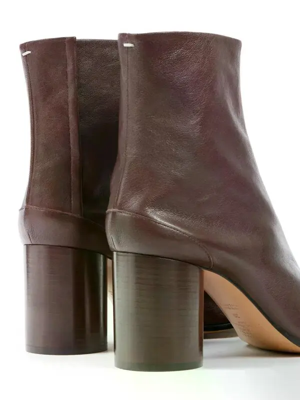 MAISON MARGIELA Tabi 80mm Leather Ankle Boots - Brown