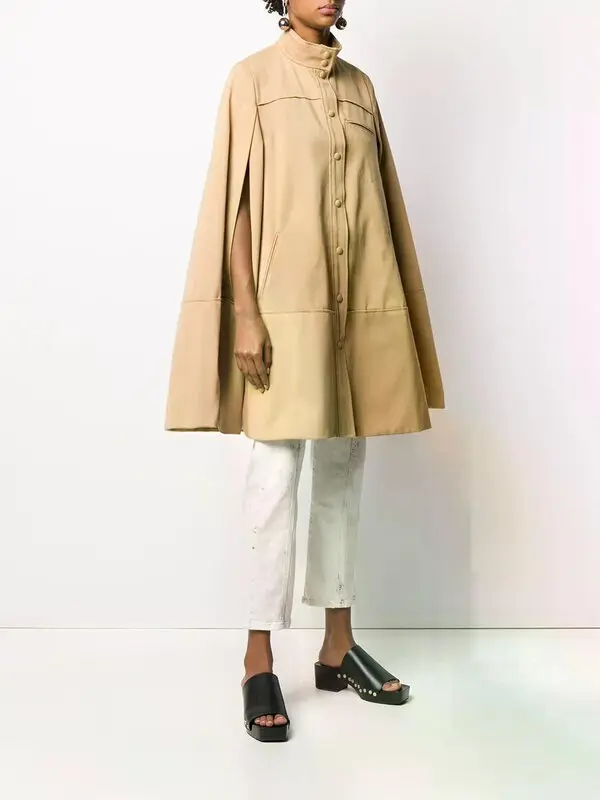 COURREGES Cut-out Sleeve Flared Coat