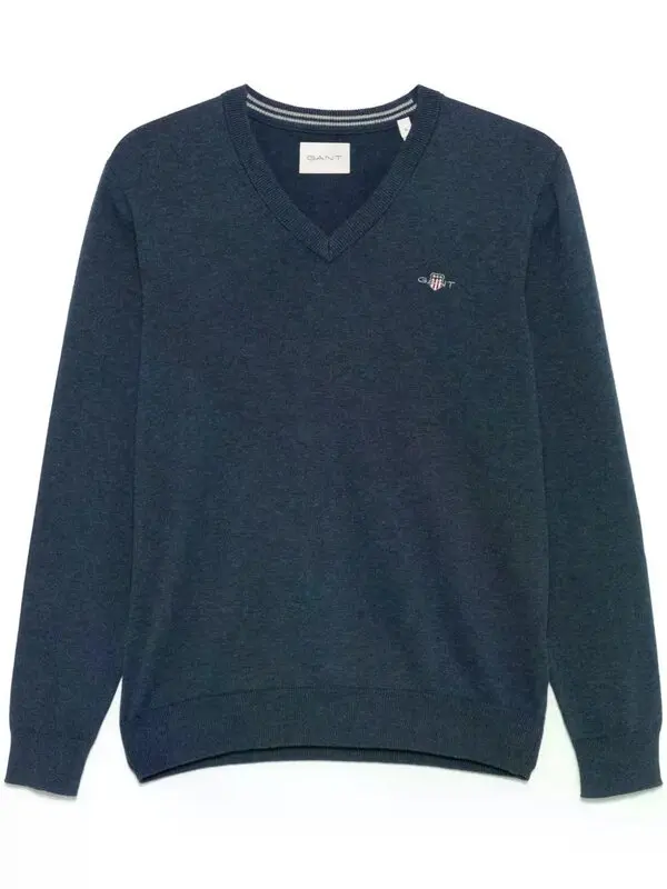 Gant Cotton V-neck Sweater