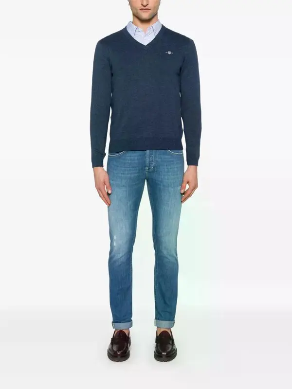 Gant Cotton V-neck Sweater