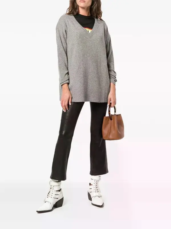 FRAME Kick Flare Lambskin Trousers