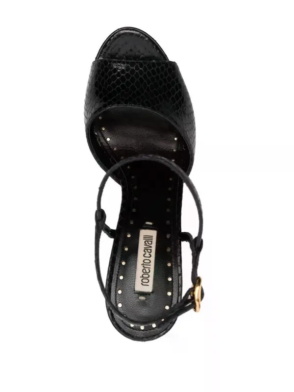 Roberto Cavalli Tiger Tooth Platform Sandals