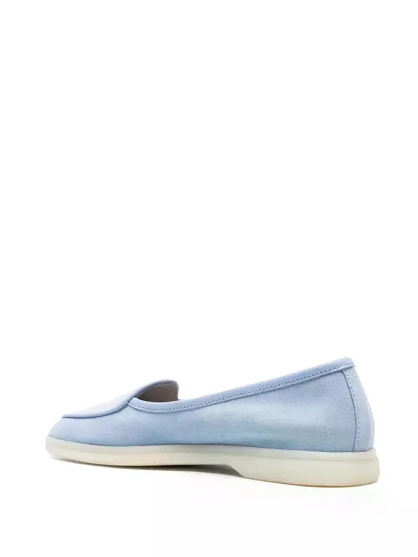 SCAROSSO Livia Suede Loafers - Blue