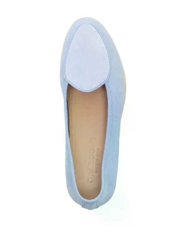SCAROSSO Livia Suede Loafers - Blue