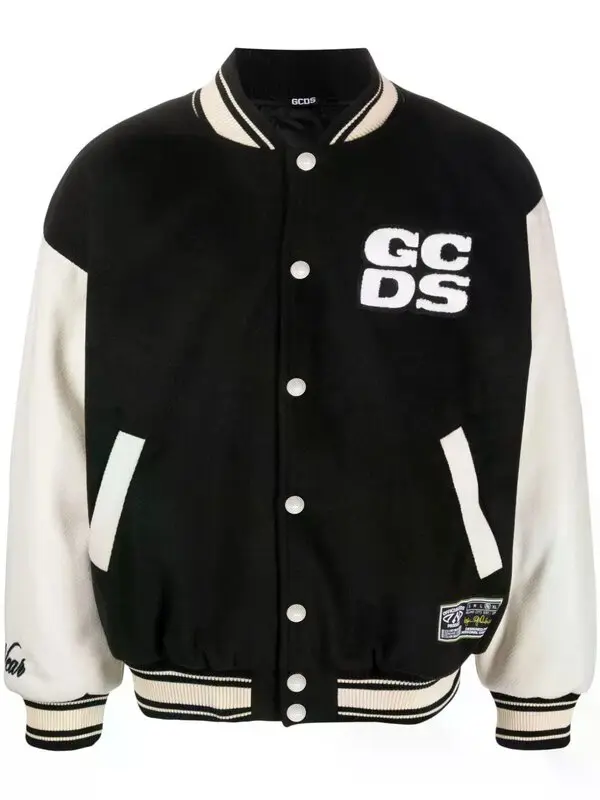 Gcds Two-tone Logo-patch Bomber Jacket