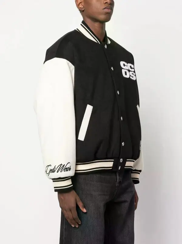 Gcds Two-tone Logo-patch Bomber Jacket