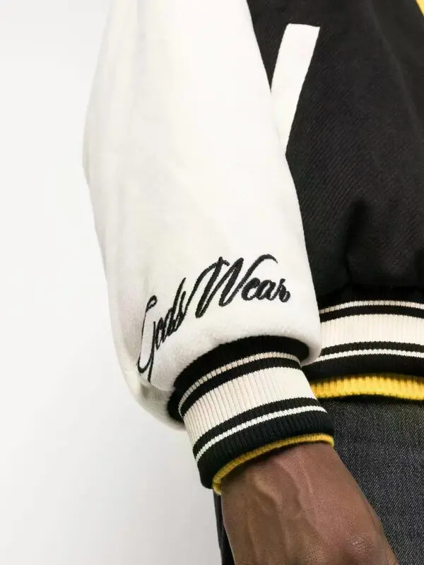 Gcds Two-tone Logo-patch Bomber Jacket