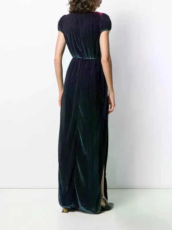 Marco De Vincenzo Metallic Sheen Pleated Dress