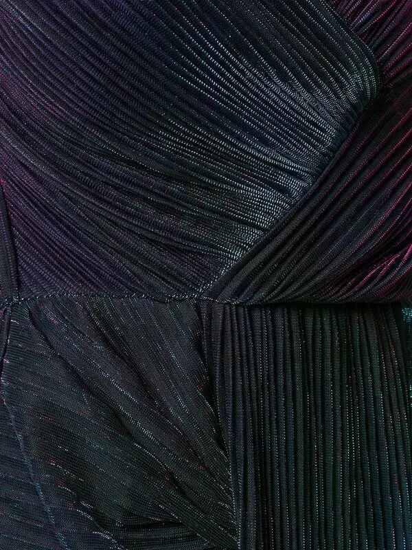 Marco De Vincenzo Metallic Sheen Pleated Dress