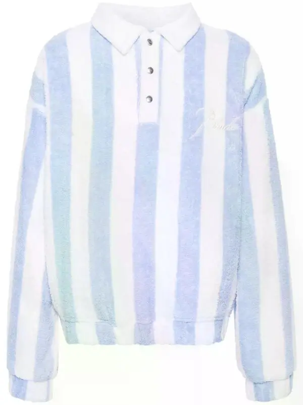 Rhude Striped Loop Terry Polo Shirt