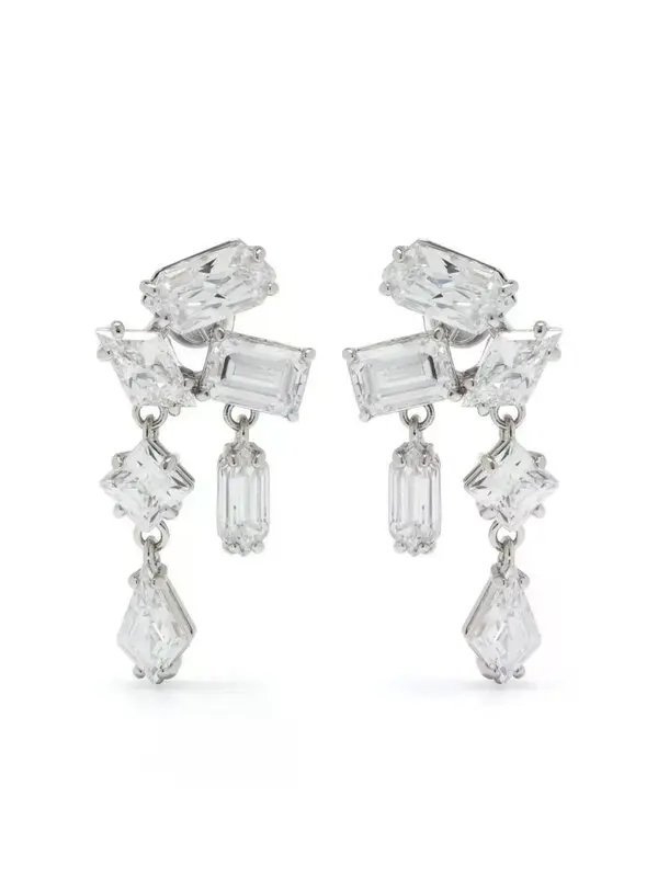 SWAROVSKI Mesmera Crystal-embellished Drop Earrings - Silver
