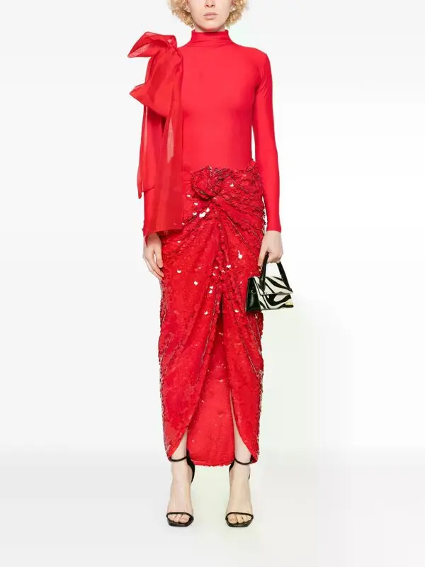 ATU BODY COUTURE Bow-detail Blouse - Red