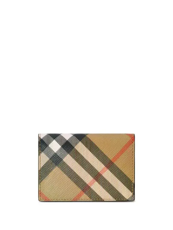 Burberry Check Bi-fold Card Holder - Neutrals