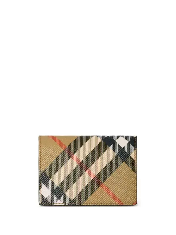 Burberry Check Bi-fold Card Holder - Neutrals