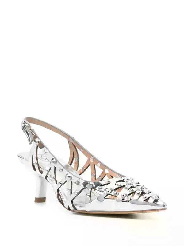 Ash 55mm Bizarre Slingback Pumps - Silver