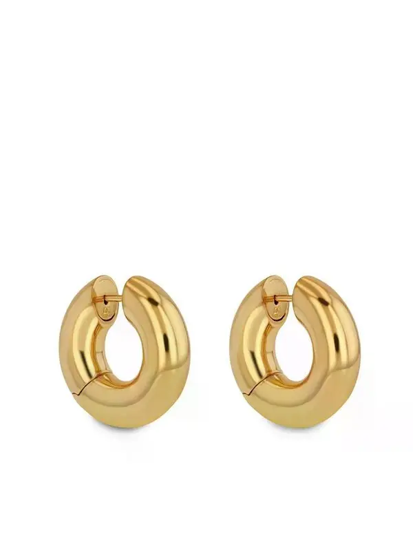 ANINE BING 14kt Yellow Small Bold Link Hoop Earrings - Gold