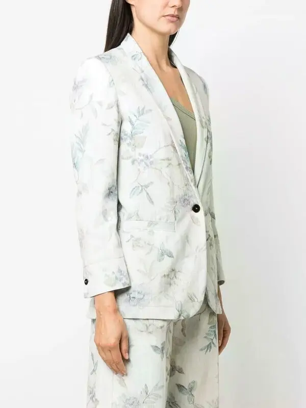 FORTE_FORTE Floral-print Single-breasted Blazer