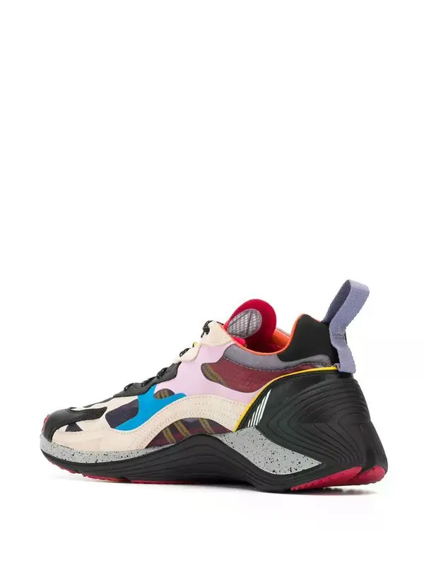 Alexander McQueen Contrast Panel Ridged Sole Sneakers