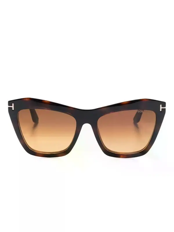 TOM FORD Butterfly Clip-on Sunglasses - Brown