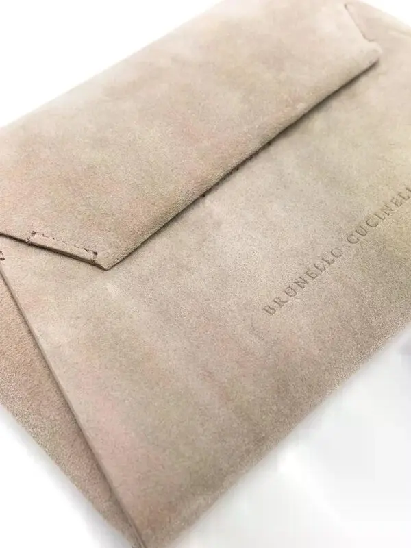 Brunello Cucinelli Suede Clutch Bag - Grey