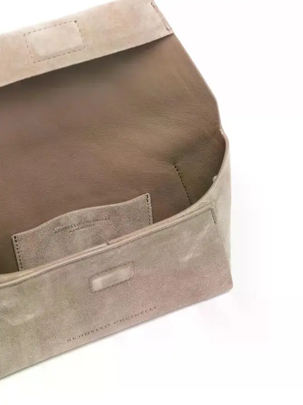 Brunello Cucinelli Suede Clutch Bag - Grey