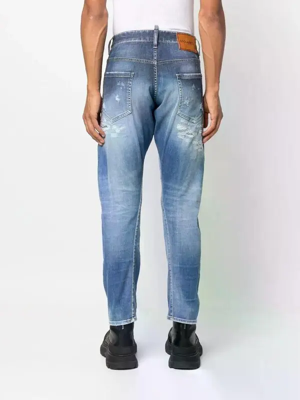 Dsquared2 Distressed Slim-cut Jeans - Blue