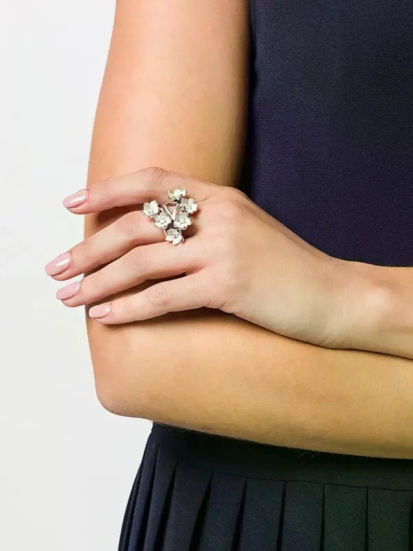 SHAUN LEANE Sterling Cherry Blossom Diamond Ring