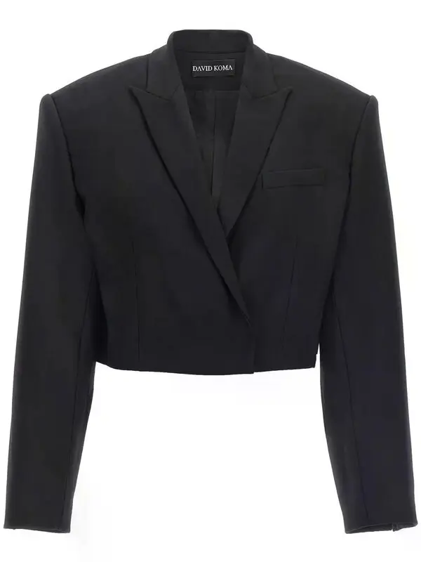 David Koma Cropped Blazer - Black
