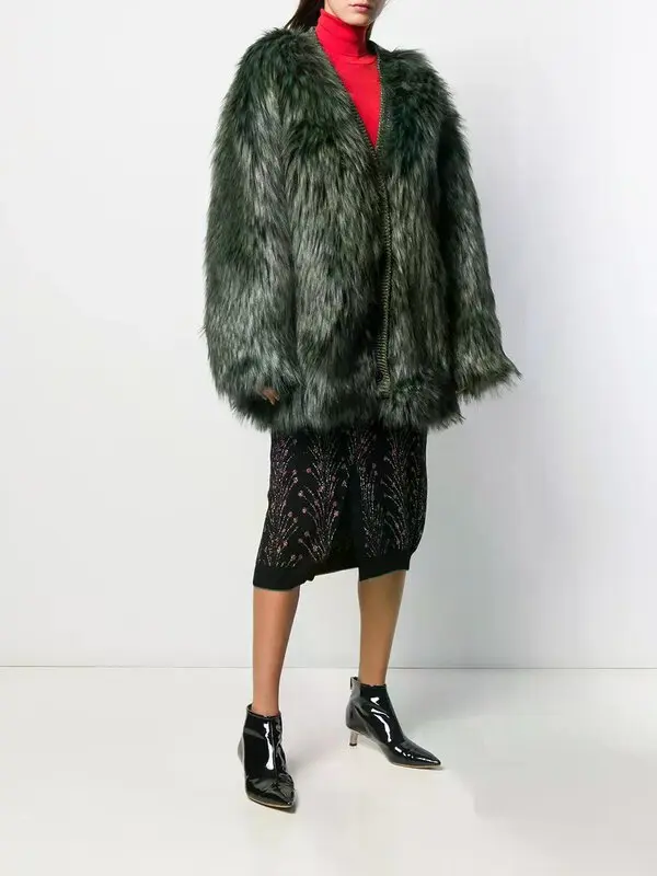 Marco De Vincenzo Faux Fur Coat